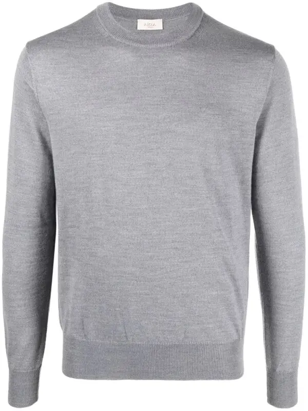 Altea Crew-neck Virgin Wool Jumper - Grey