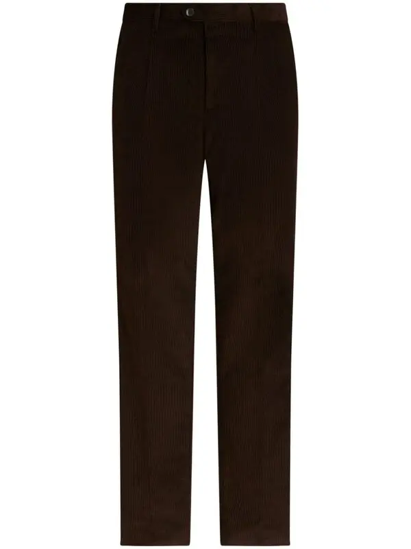 Etro Floral-stripe Corduroy Trousers