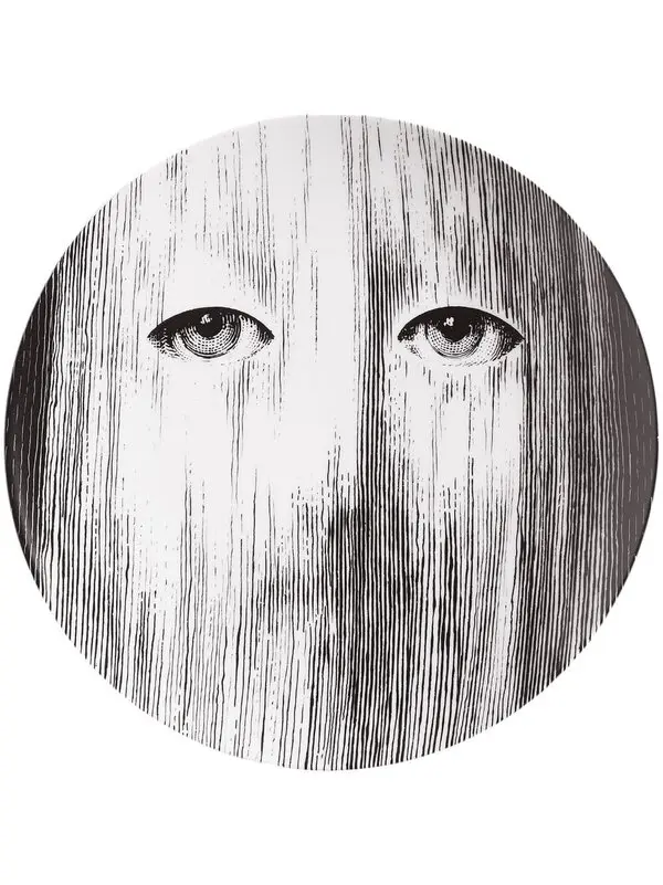 FORNASETTI Tema E Variazioni N.176 Hand-painted Wall Plate - White
