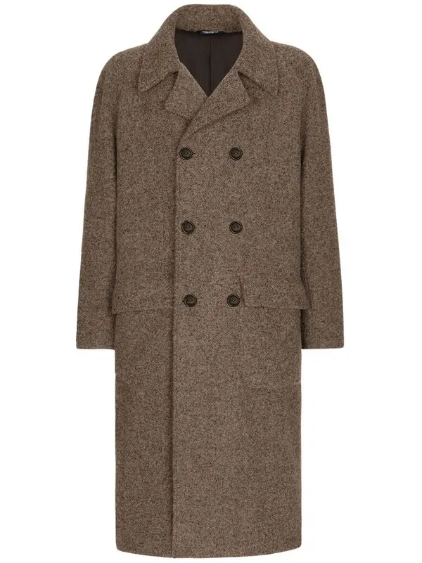 Dolce & Gabbana Mélange-effect Double-breasted Coat