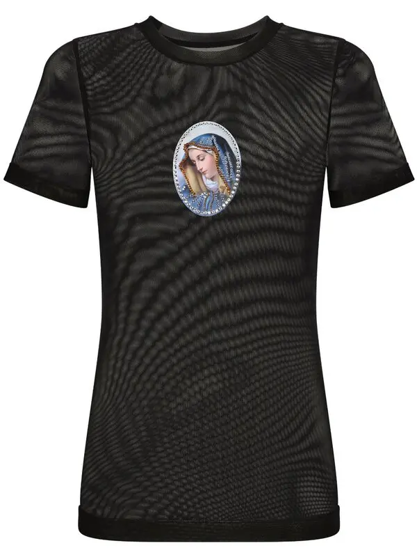 Dolce & Gabbana 1998 Madonna Mesh T-shirt - Black