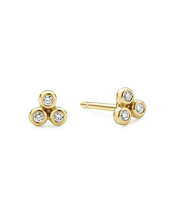 Lagos 18k Ksl Diamond Triangle Stud Earrings