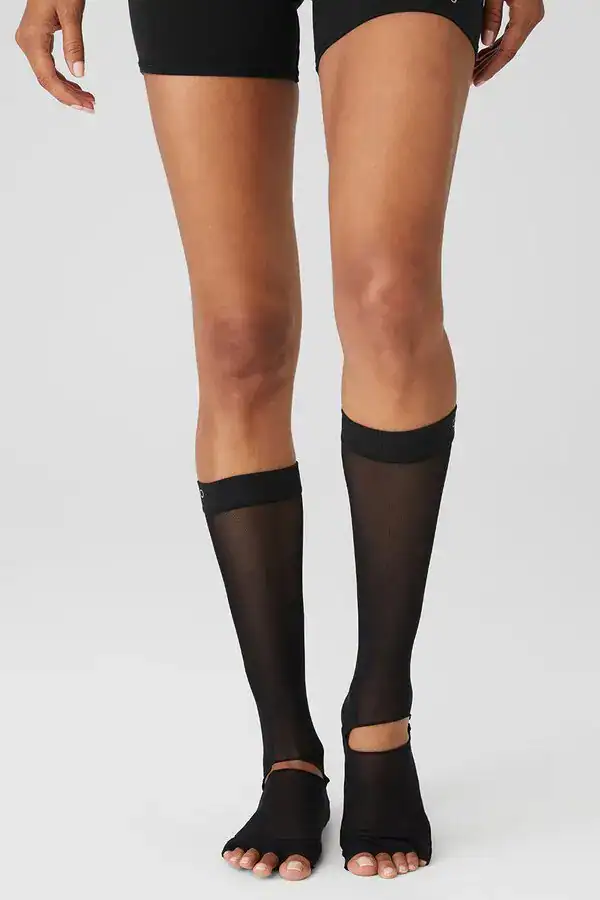 Alo Yoga® Get Meshy Grip Socks - Black | Editorialist
