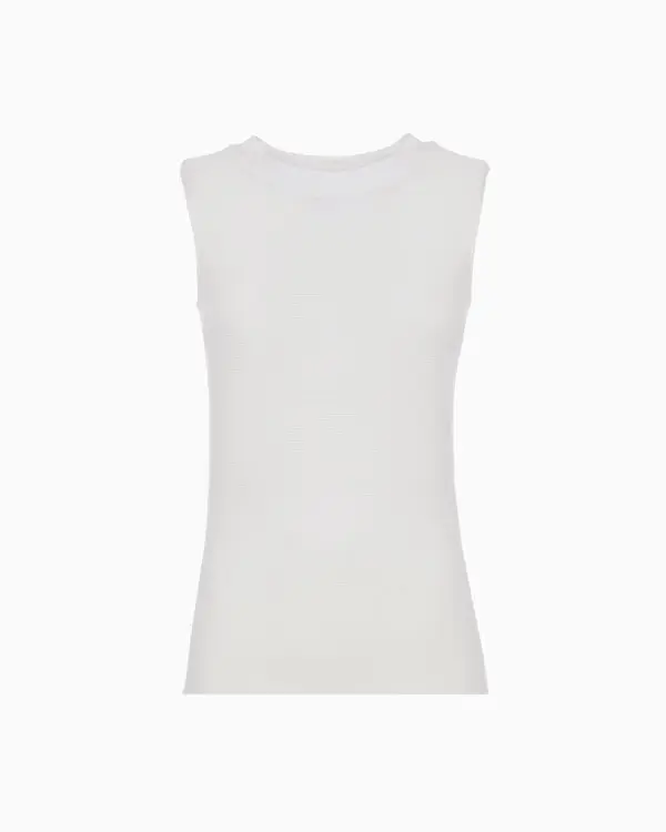Giorgio Armani Top In Ottoman Fabric - White