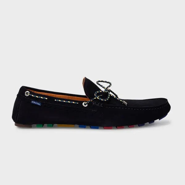Paul Smith Suede 'springfield' Loafers - Blue
