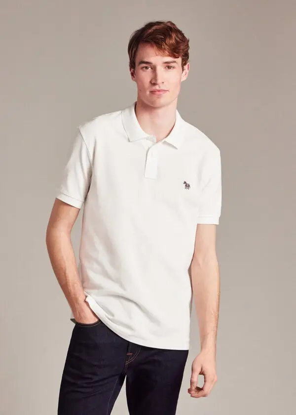 Paul Smith Cotton-piqué Zebra Logo Polo Shirt - White