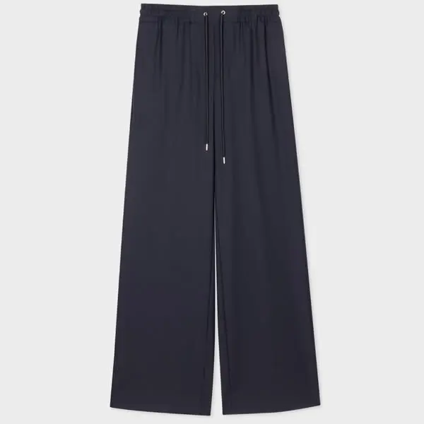 Paul Smith Wide Leg Drawstring Trousers - Blue