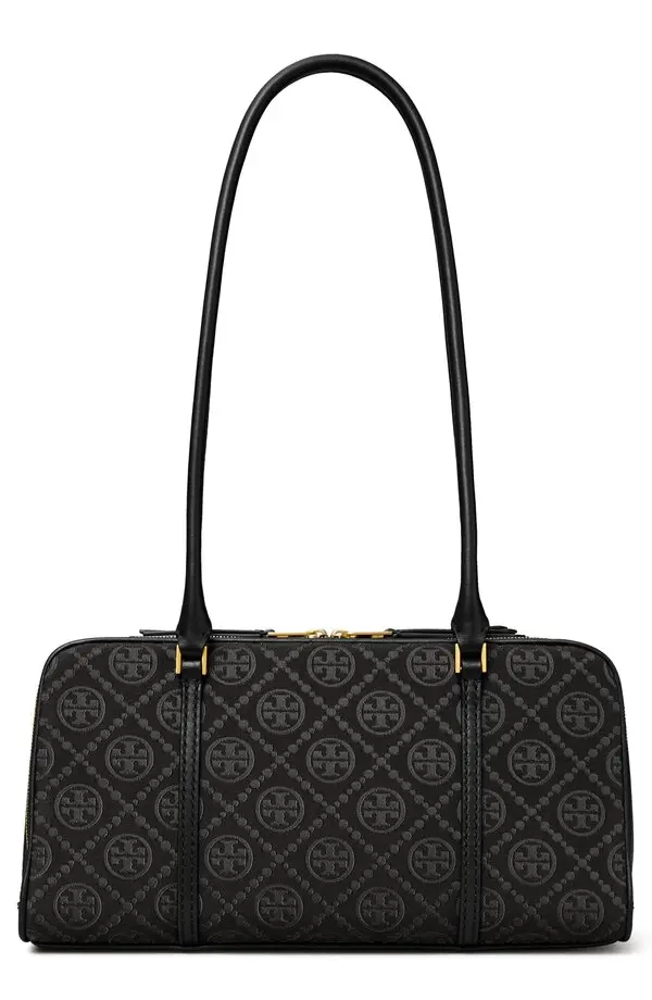 Tory Burch T Monogram Small Satchel - Black | Editorialist