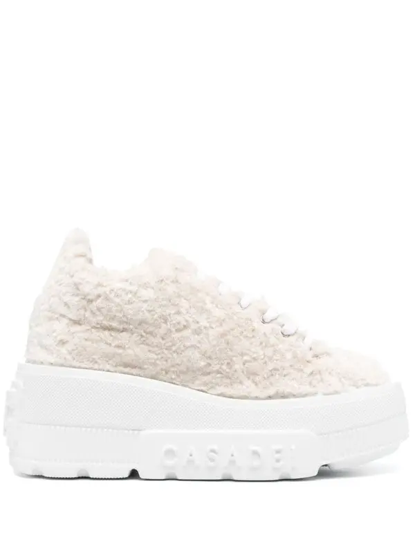 Casadei 80mm Low-top Fleece Sneakers