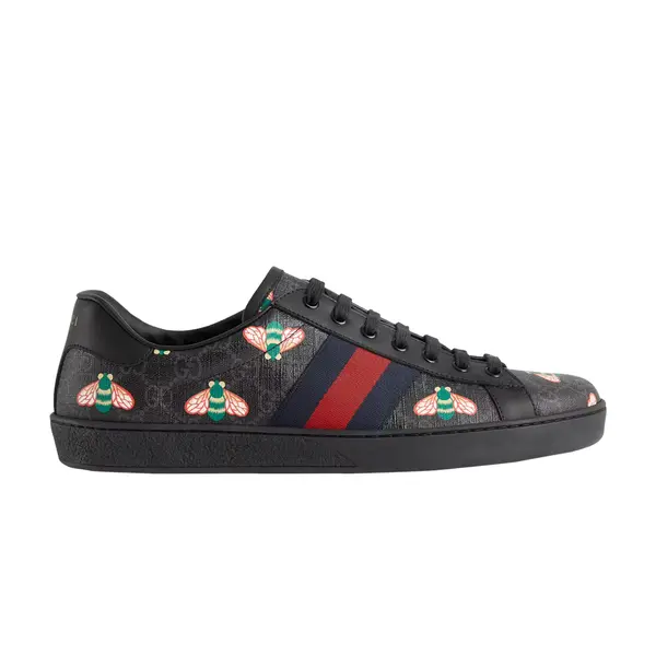 Gucci Ace Bee Print Sneakers - Black