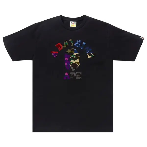 BAPE Mix Camo College Tee - Black