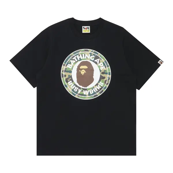 BAPE 1st Camo Busy Works Tee - Black