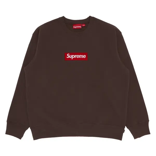 Supreme Box Logo Crewneck - Brown