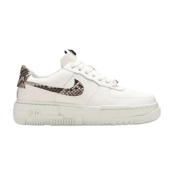 Nike Force 1 Pixel Se 'sail Snake' Sneakers - Cream