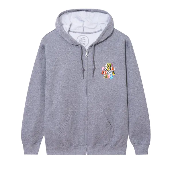 ANTI SOCIAL SOCIAL CLUB Torn Pages Of Our Story Zip Hoodie - Grey