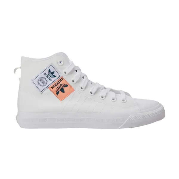 Adidas Nizza High Rf Logo Patch Sneakers - White