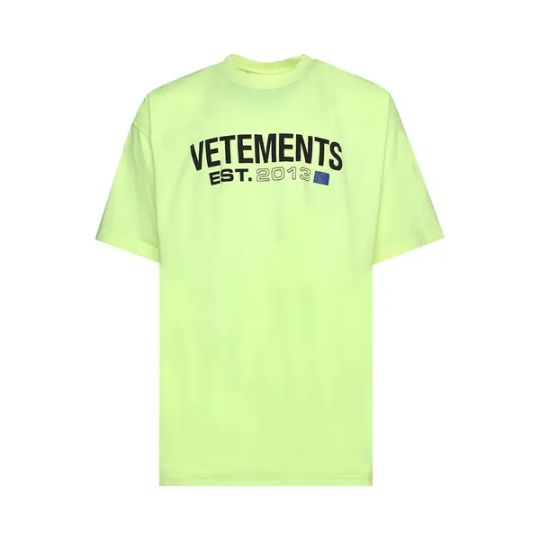 Vetements イエロー ロゴTシャツ Vetements Yellow Dhl Double T-shirt 