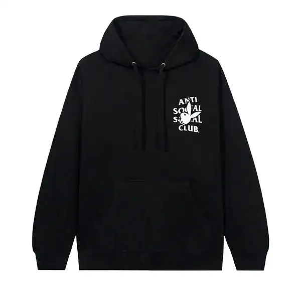 Anti Social Social Club X Playboy Bunny Logo Hoodie Black