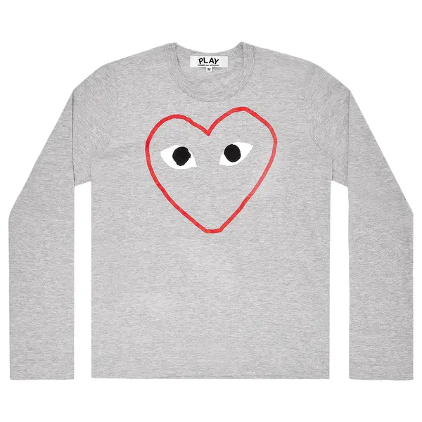 Play Comme Des Garcon Heart Logo Long-sleeve Tee