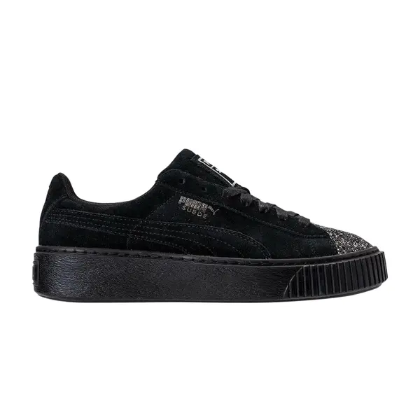 PUMA Suede Platform Crushed Gem Sneakers - Black