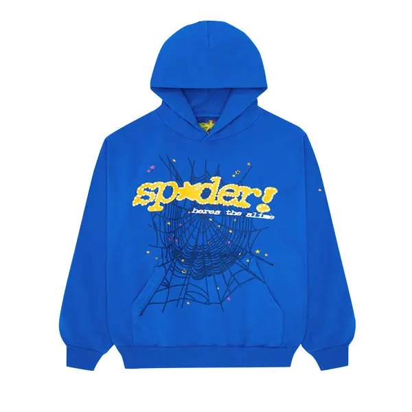 SP5DER Printed Hoodie - Blue