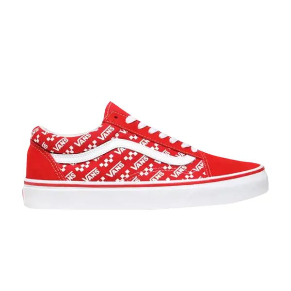VANS Old Skool Logo Repeat Sneakers - Red