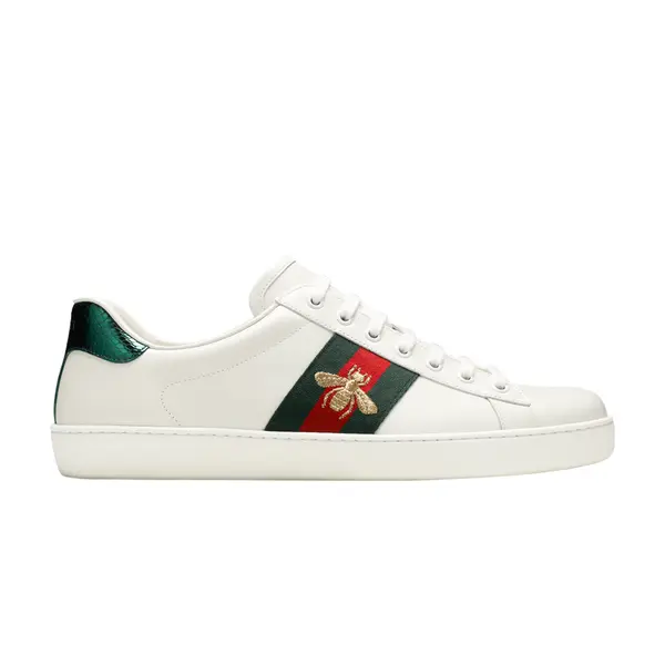 Gucci Ace Embroidered Bee Sneakers - White