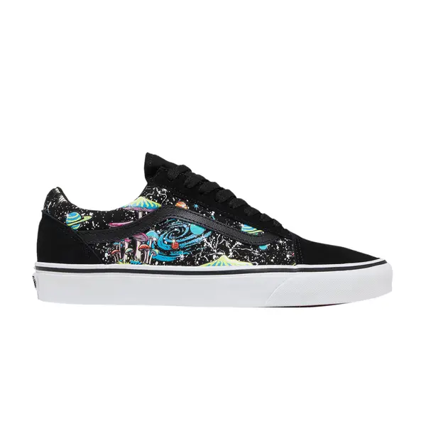 VANS Old Skool Glow In The Dark Psychedelic Space Sneakers - Black