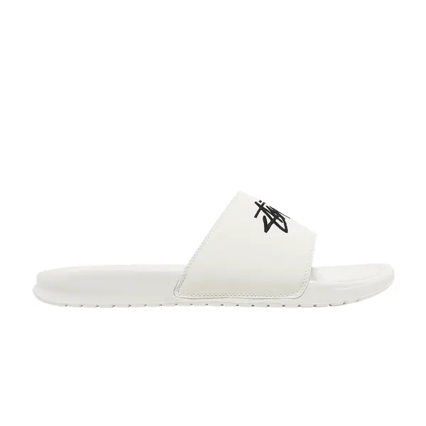 Nike Stussy X Benassi Slides - White | Editorialist