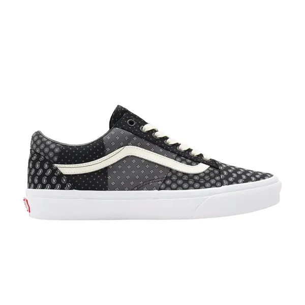 VANS Old Skool Tie Print Patchwork Sneakers - Black