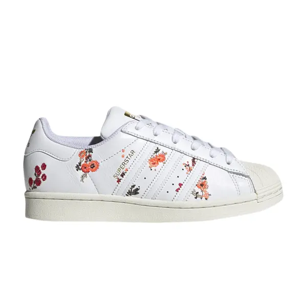 Adidas Superstar Floral Sneakers - White