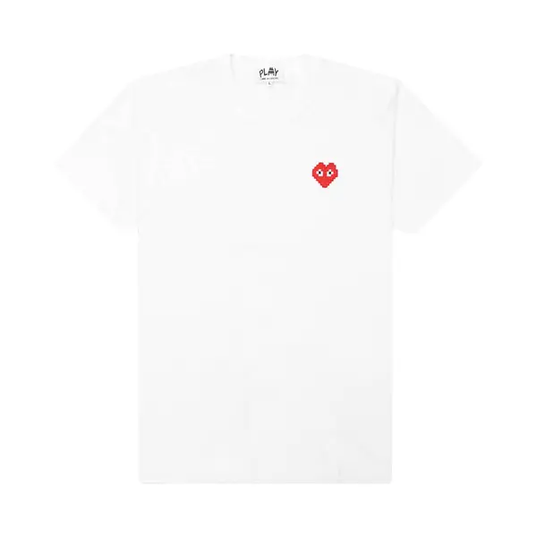 Play Comme Des Garcon X Invader Heart Tee - Grey