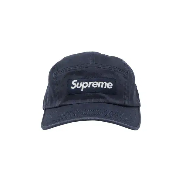 Supreme Washed Chino Twill Camp Cap - Blue | Editorialist