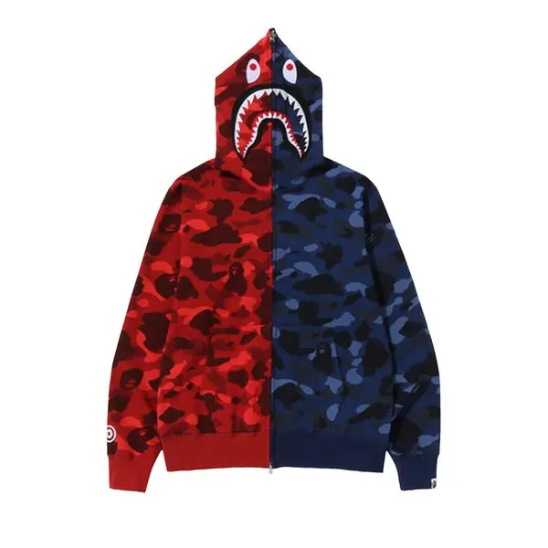 BAPE Color Camo Shark Full Zip Hoodie - Multicolor