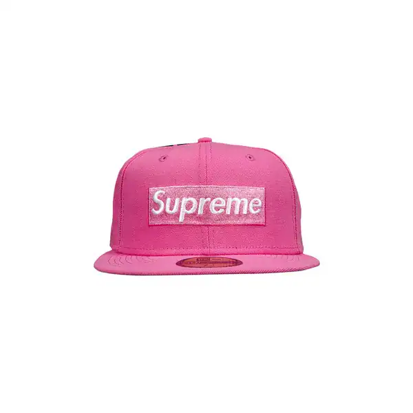 Supreme ピンクボックスロゴ59fifty 5/8 Supreme-Sharpie-Box-Logo-New-