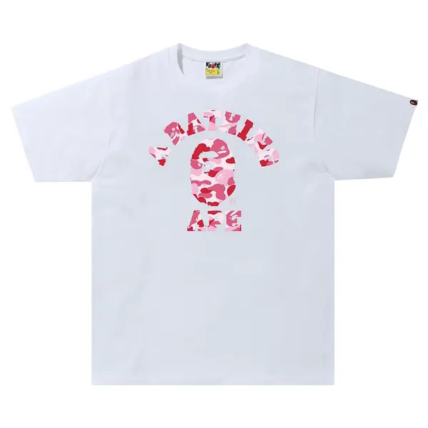 BAPE Abc Camo College Tee /pink - White