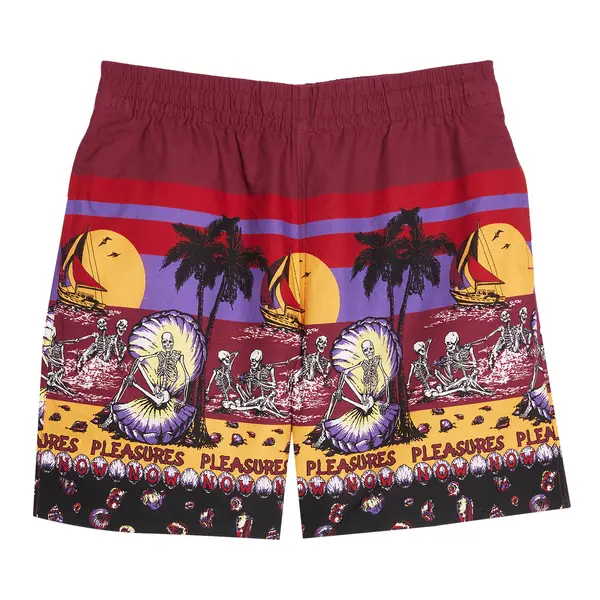 PLEASURES Beach Short - Red