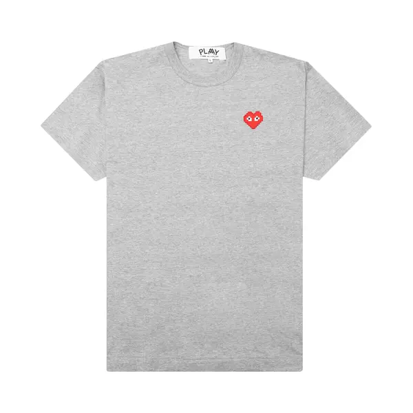 Play Comme Des Garcon X Invader Heart Tee - Grey