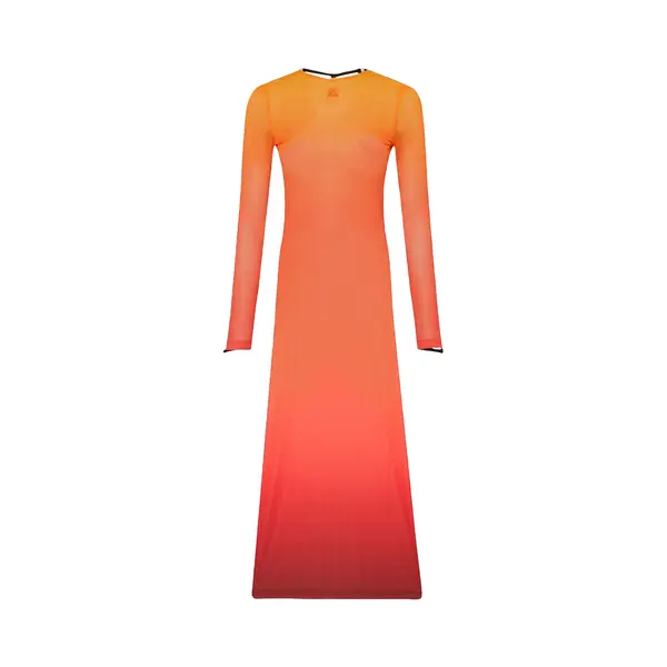 COURREGES Lingerie Second Skin Long Dress - Orange
