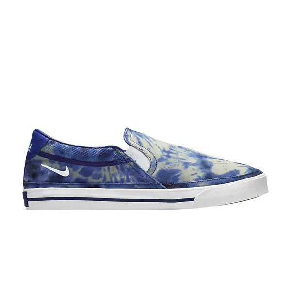 Nike Court Legacy Print Tie-dye Slip-on Sneakers - Blue