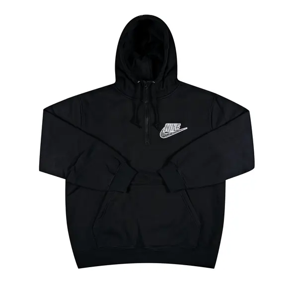 Supreme X Nike Half Zip Hooded Sweatshirt - Black
