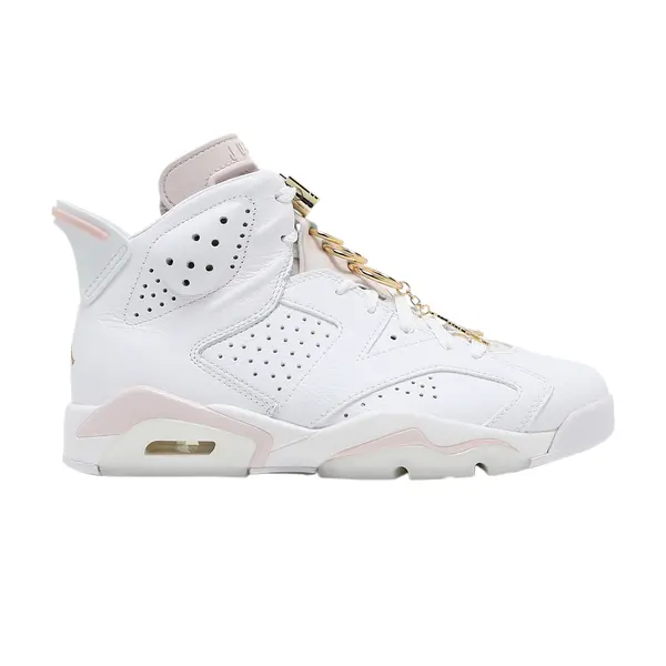 JORDAN Retro 'gold Hoops' High Top Sneakers - White