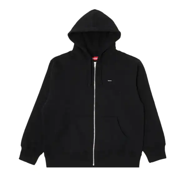 Supreme Small Box Drawcord Zip Up Hooded Sweatshirt - Black