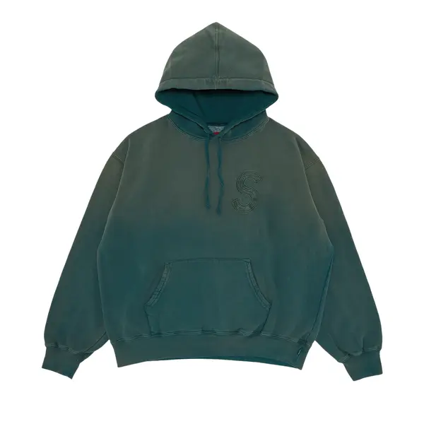 Supreme Overdyed Logo Hooded Sweatshirt - Teal