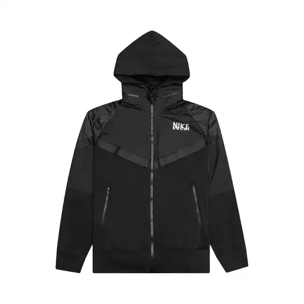 Nike X Sacai Full Zip Hoodie - Black | Editorialist