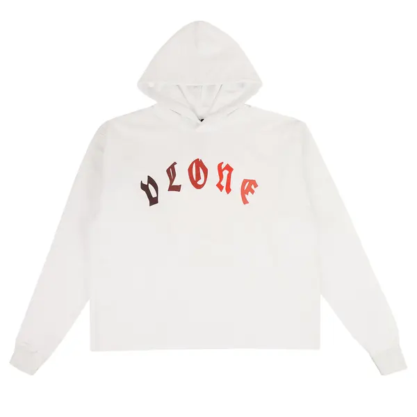 Vlone Logo Hooded Sweatshirt '/marrow Red - White | Editorialist