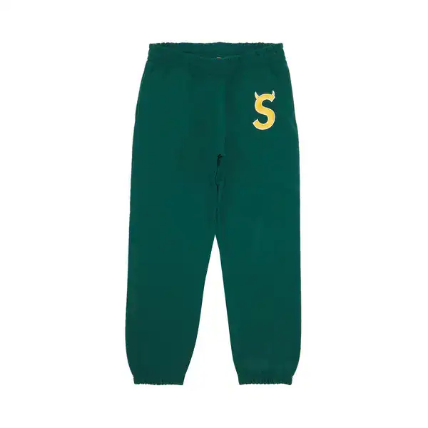 Supreme S Logo Sweatpant - Green | Editorialist