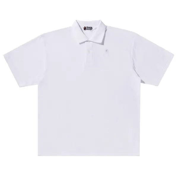 BAPE Ape Head Towelling Polo - White