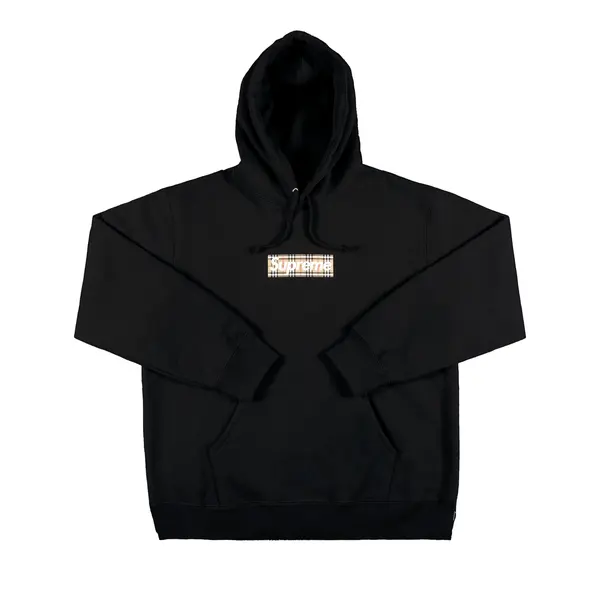Supreme X Burberry Box Logo Hooded Sweatshirt - Black