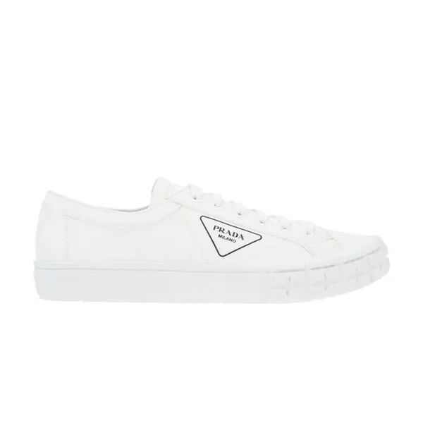 Prada Gabardine Wheel Low Sneakers - White